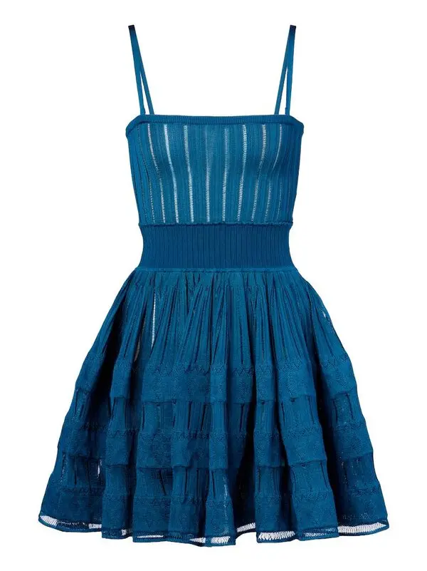 Alaïa Knitted Minidress - Blue