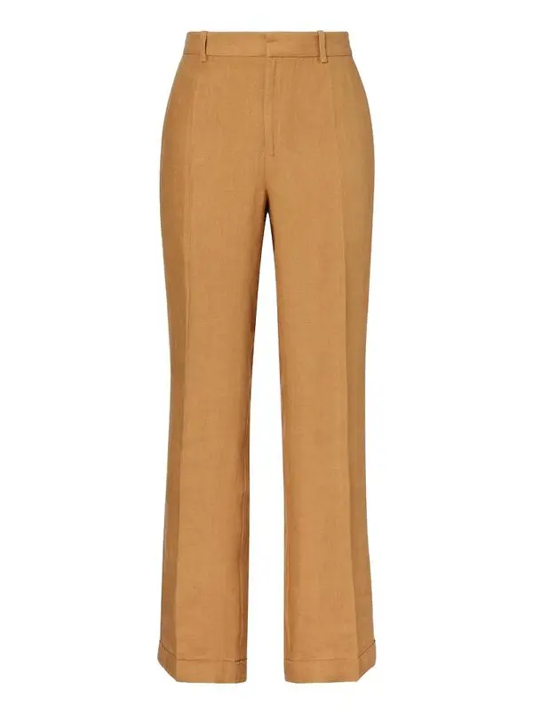 Polo Ralph Lauren Linen Wide-leg Pants - Brown