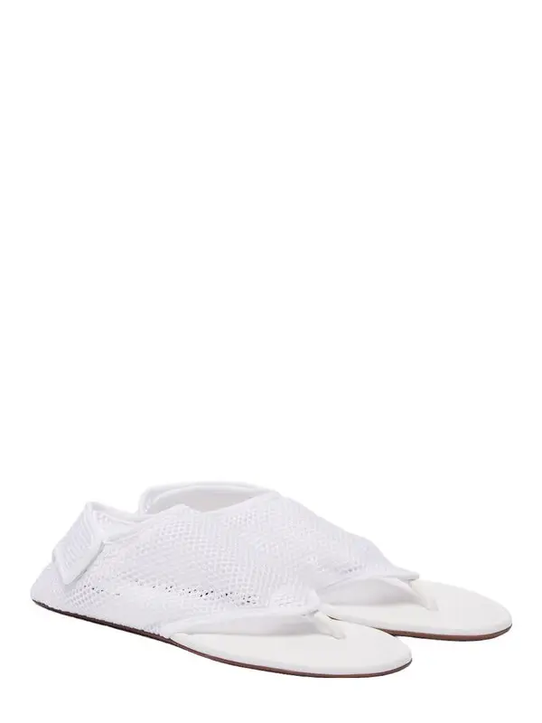 Alaïa Flex Mesh Thong Sandals - White