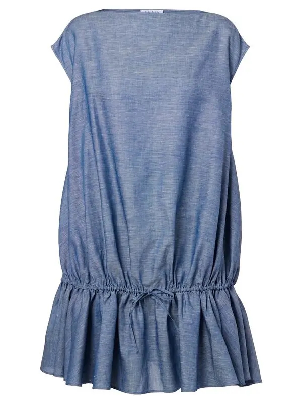Alaïa Chambray Minidress - Blue