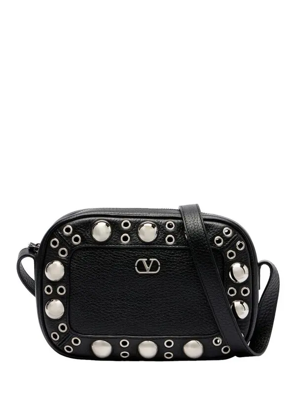 Valentino Garavani Nellcôte Leather Crossbody Bag - Black