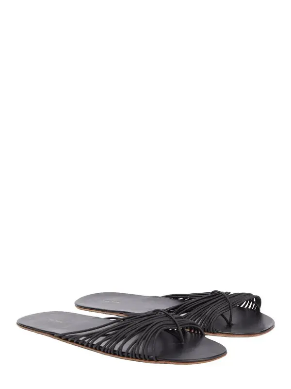 THE ROW Sara Slides - Black