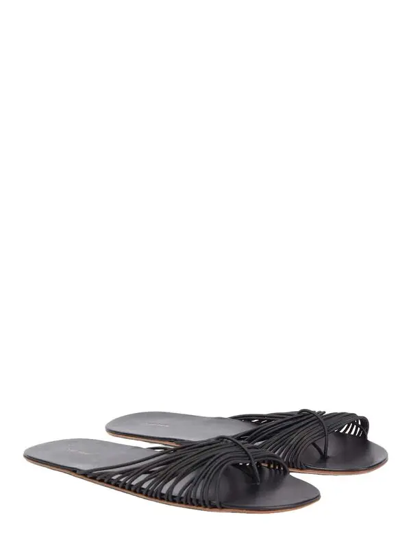 THE ROW Sara Slides - Black