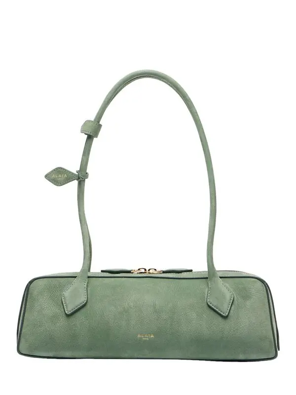Alaïa Le Teckel Medium Suede Shoulder Bag - Green