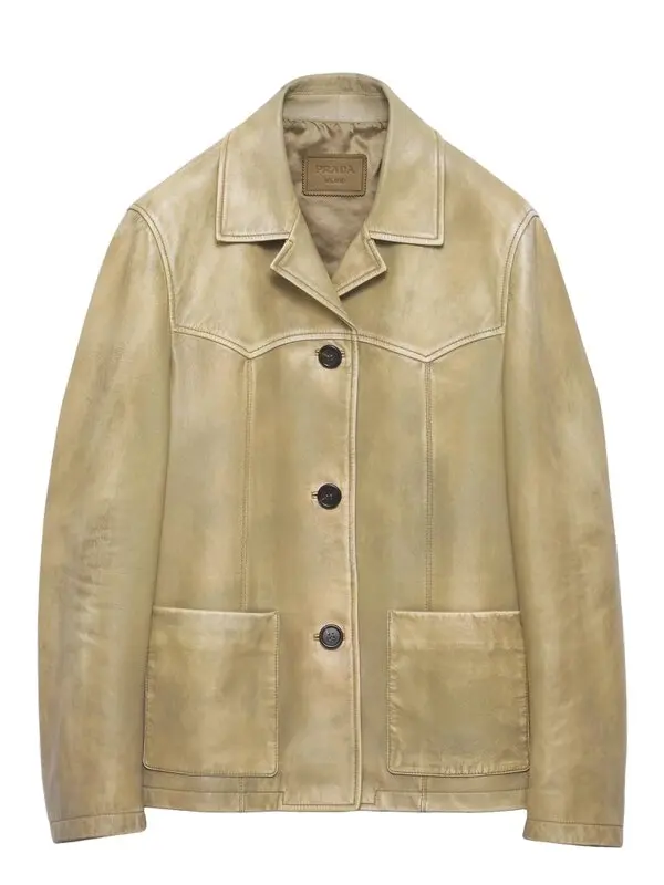 Prada Nappa Leather Jacket - Colonial Beige
