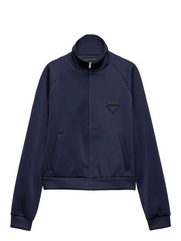 Prada Zippered Technica Fabric Jacket - Blue