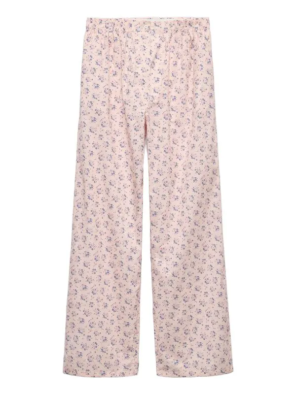 Prada Floral Print Batiste Pants - Pink