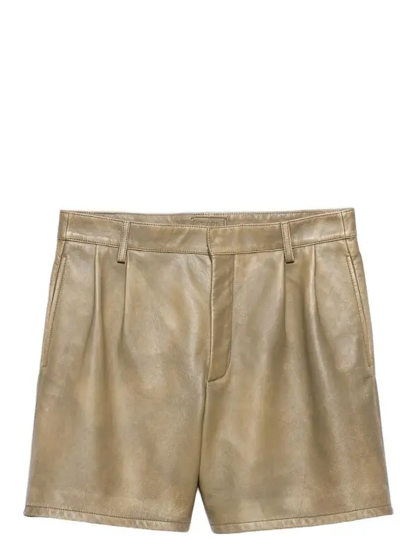 Prada Nappa Leather Bermudas - Colonial Beige