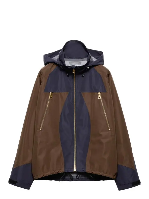 Prada Technical Fabric Blouson Jacket - Blue/tundra