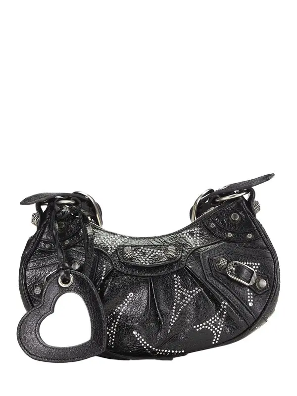 Balenciaga Embellished Le Cagole Shoulder Bag - Black