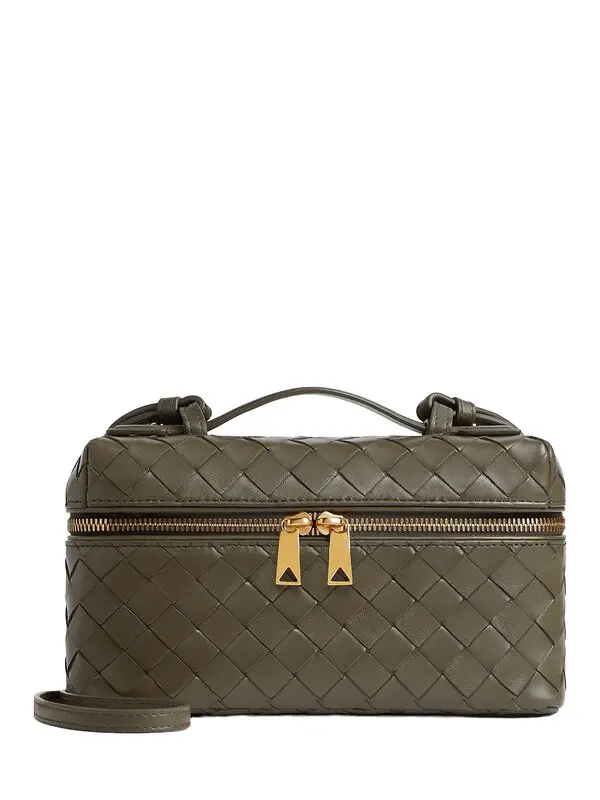 Bottega Veneta Intrecciato Leather Vanity Case - Cypress