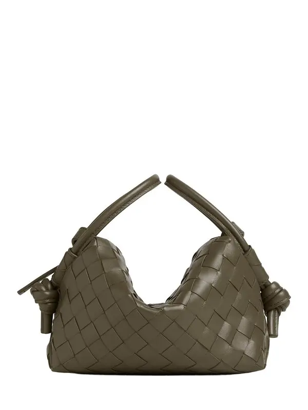 BOTTEGA  VENETA Intrecciato Leather Loop Top Handle Cross-body Bag - Cypress