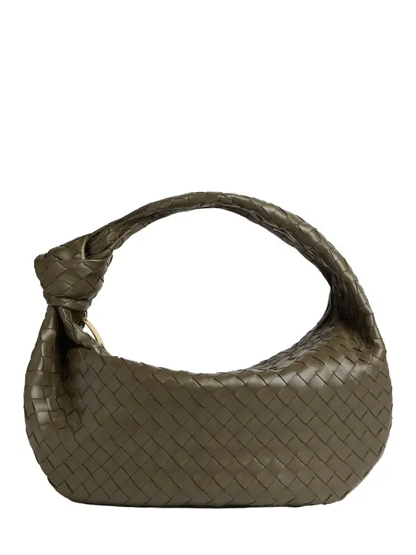 BOTTEGA  VENETA Intrecciato Leather Jodie Shoulder Bag - Cypress