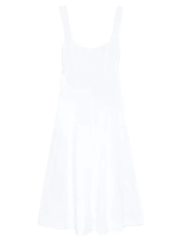Patrizia Pepe Poplin Midi Dress - White