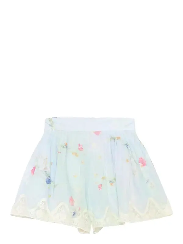 Zimmermann Lucky High-waisted Shorts - Blue
