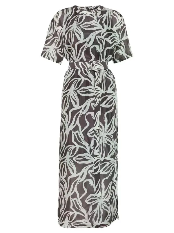 Brunello Cucinelli Floral-print Maxi Dress - White