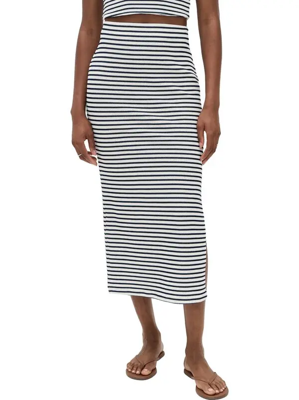 Z Supply Striped Knit Midi Skirt - Eclipse