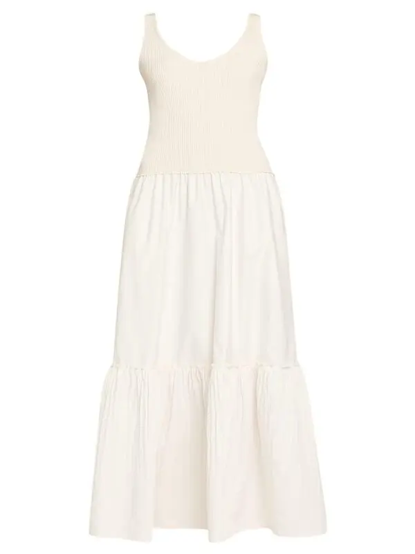 Ramy Brook Dawson Mixed-media Maxi Dress - Ivory