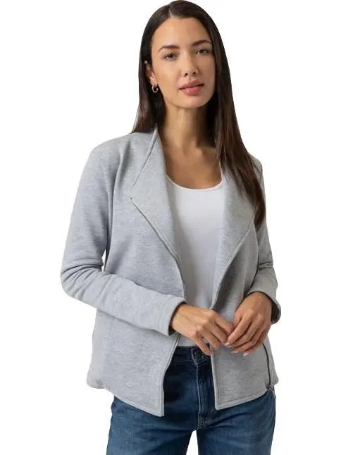 SAINT + SOFIA Cotton Biker Jacket - Grey