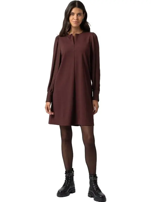 SAINT + SOFIA Esme Zip Up Mini Dress - Maroon