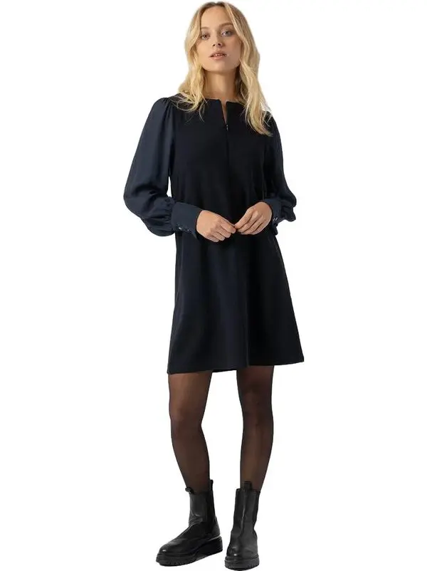 SAINT + SOFIA Esme Zip Up Mini Dress - Navy