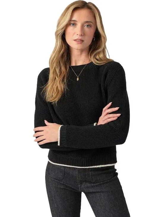SAINT + SOFIA Remy Crop Sweater - Black
