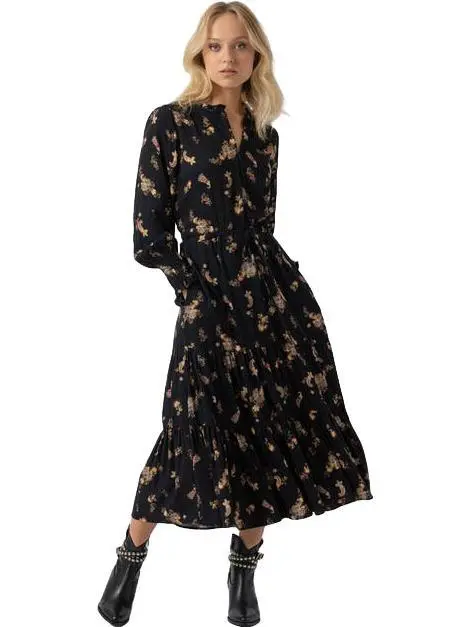 SAINT + SOFIA Olivia Zip Up Midi Dress - Highland Paisley