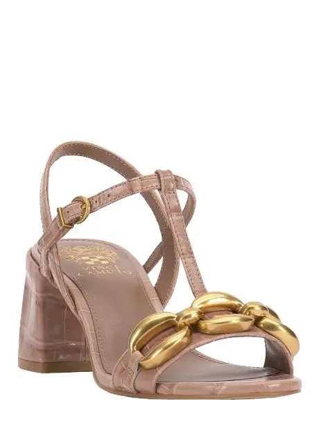 Vince Camuto Strappy Chain Link Sandals - Chai Latte