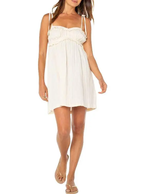 Roxy Island Reverie Babydoll Minidress - Parchment