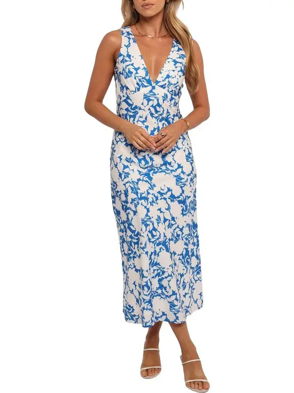 PETAL & PUP Caia Maxi Dress - Blue Floral