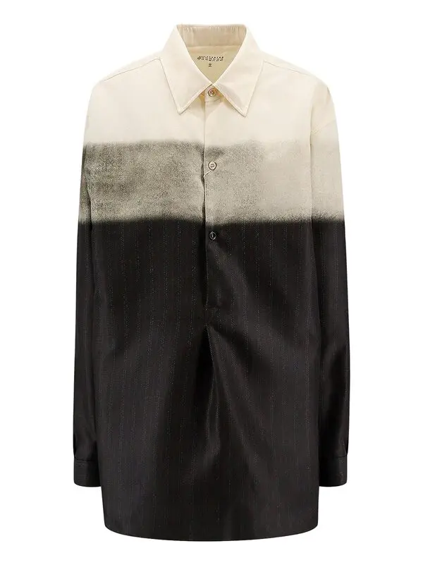 MAISON MARGIELA Oversize Printed Shirt - Black