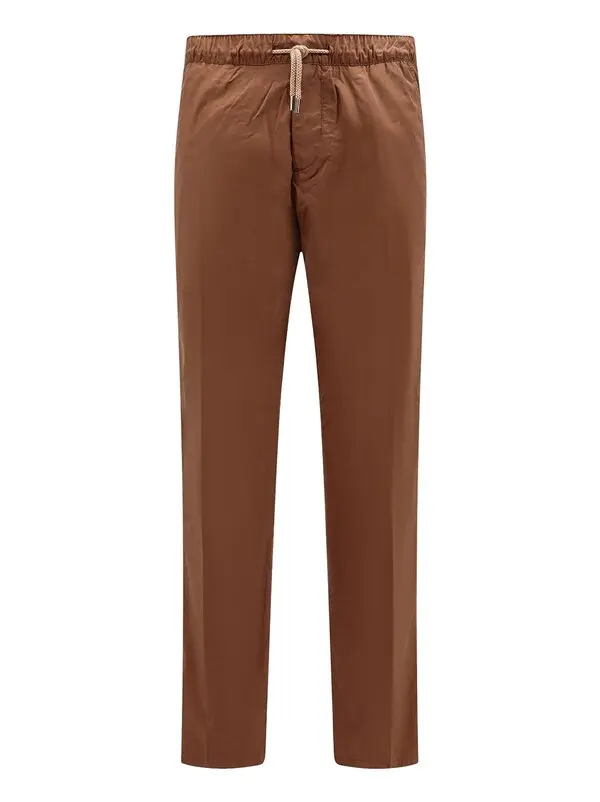 NUGNES 1920 Cotton Blend Trousers - Brown