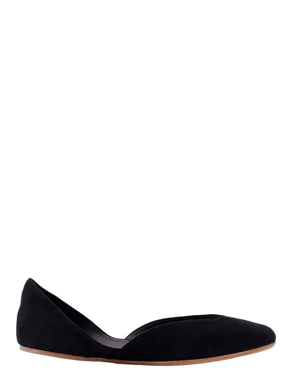 THE ROW Suede Ballerinas - Black