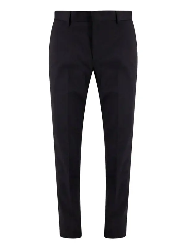 Zegna Stretch Cotton Trousers - Black