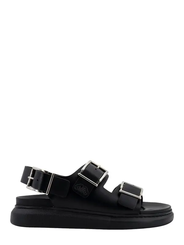 Alexander McQueen Leather Sandals - Black