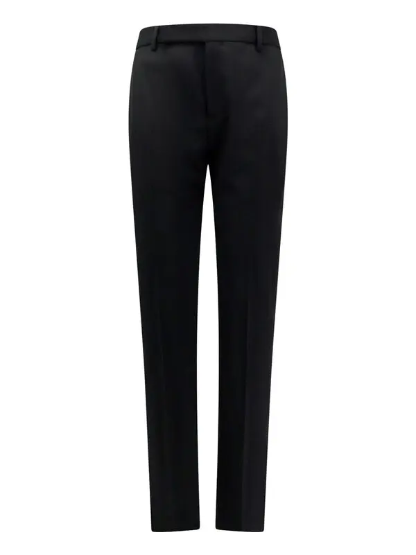 Saint Laurent Sustainable Virgin Wool Trousers - Black