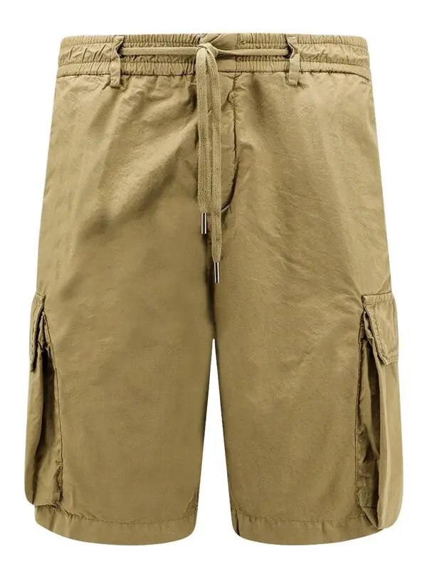 NUGNES 1920 Cotton Bermuda Cargo Shorts - Green