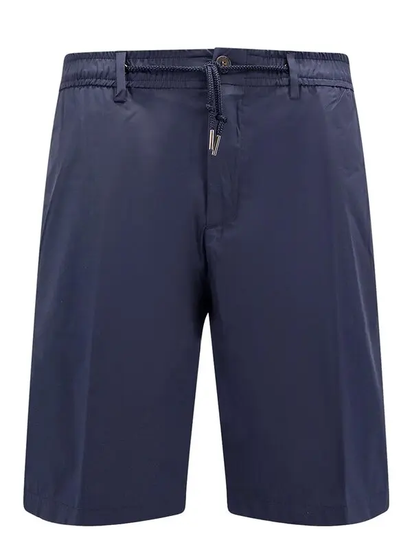 NUGNES 1920 Cotton-blend Bermuda Shorts - Blue