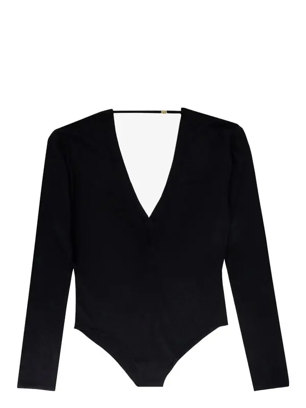 Saint Laurent Wool, Cashmere And Silk Body - Black