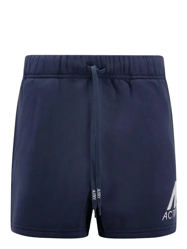 AUTRY Cotton Shorts With Embroidered Logo - Blue