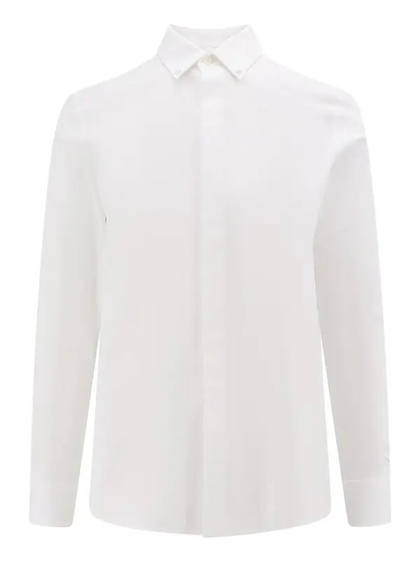 Valentino Garavani Cotton Shirt With Rockstud Untitled Studs - White
