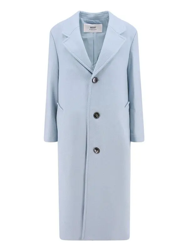 Ami Virgin Wool Coat - Blue