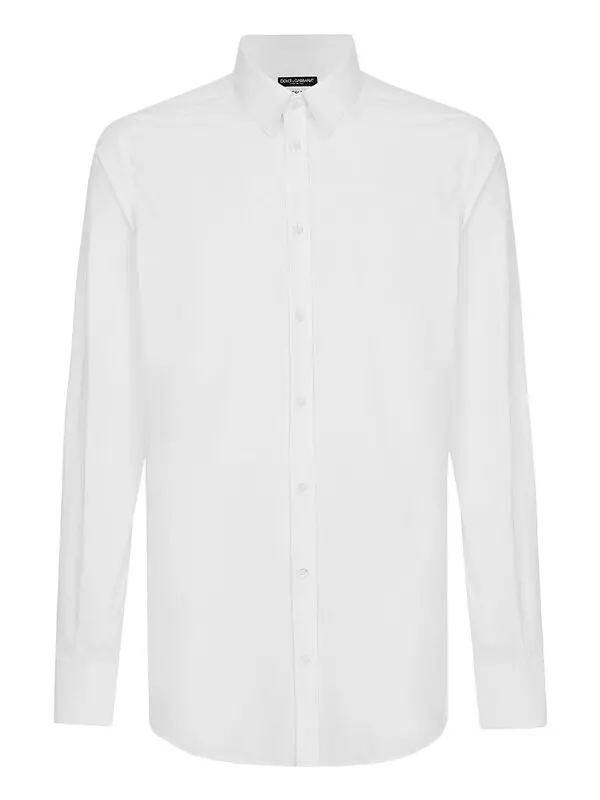 Dolce & Gabbana Cotton Shirt With Back Pinces - White