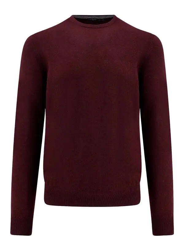 NUGNES 1920 Cashmere Basic Sweater - Red
