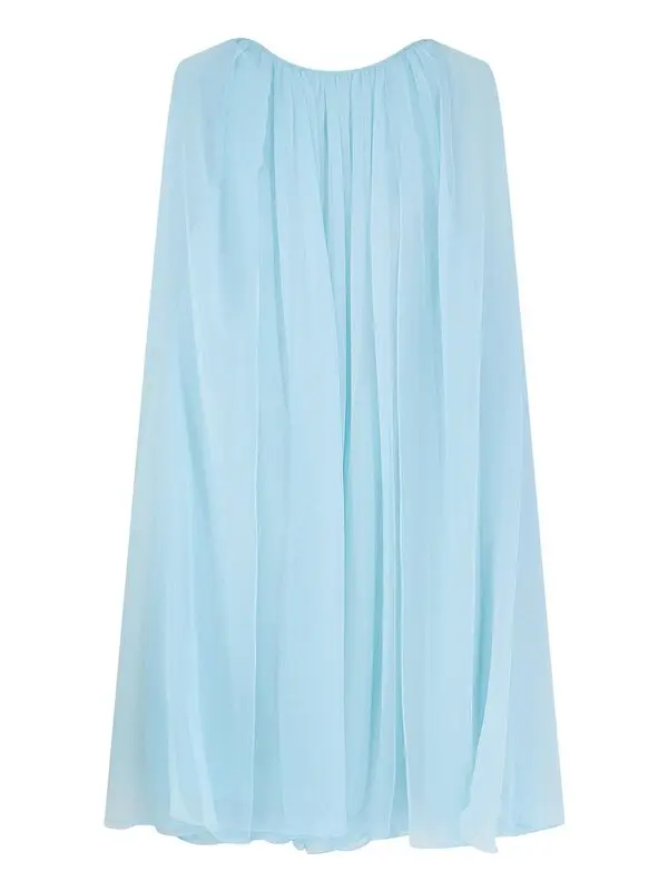 Max Mara Silk Chiffon Dress - Blue