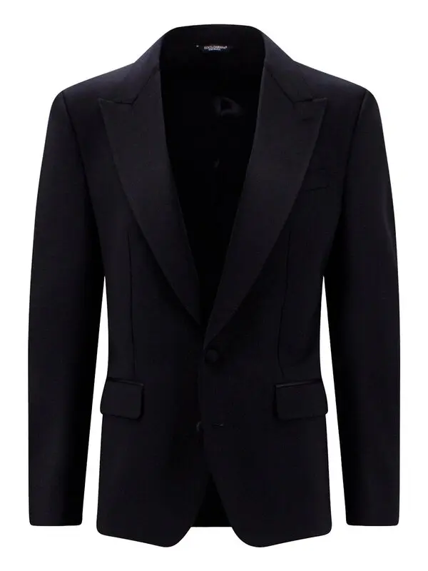 Dolce & Gabbana Wool And Silk Tuxedo Jacket - Black