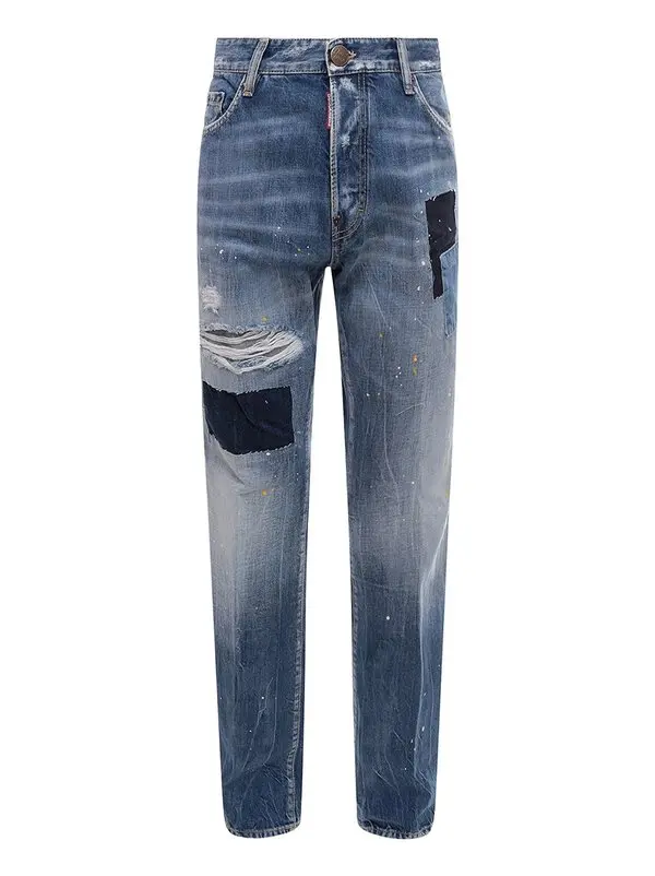 Dsquared2 Denim Jeans With Ripped Effect - Blue