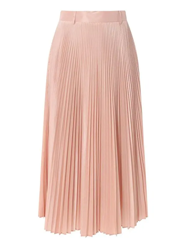 Max Mara Distressed Pleated Skirt - Pink