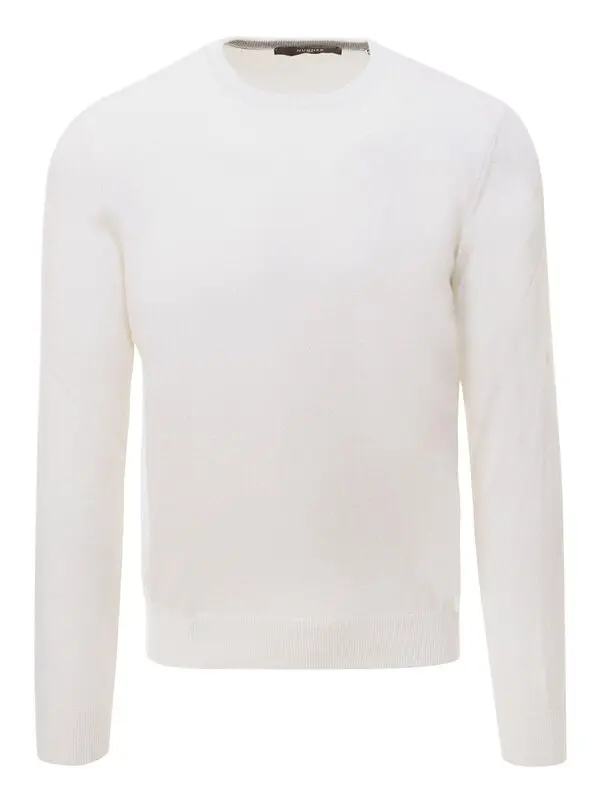 NUGNES 1920 Cashmere Basic Sweater - White