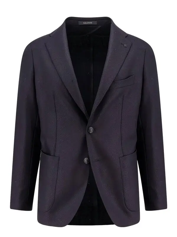 Tagliatore Virgin Wool And Cashmere Blazer - Black
